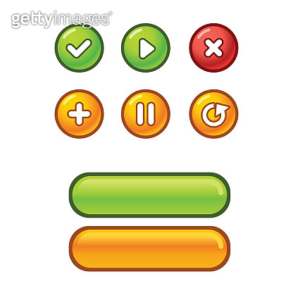 Game ui set of Buttons. GUI design to build 2D games. Vector ...