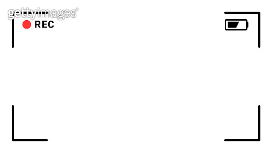 Video camera frame. 16:9 ratio camcorder ui overlay. Videocamera frame ...