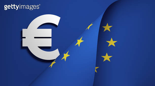 European union flag and euro symbol. 이미지 (1395336662) - 게티이미지뱅크