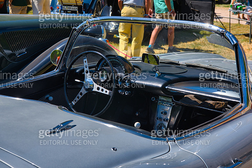 interior of gray grey Chevrolet Corvette C1 Convertible cabrio 1958 ...