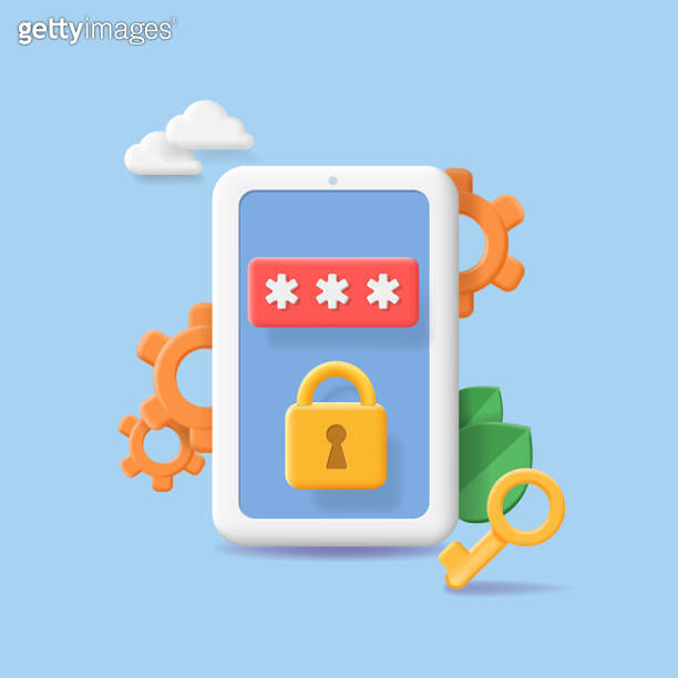 Mobile pin code icon. Smartphone security concept. 이미지 (1392797364 ...