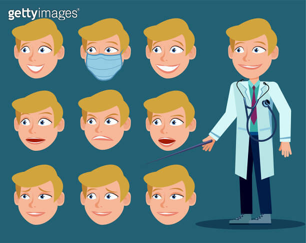 Doctor. Character to create animation. Different faces (1408684262 ...