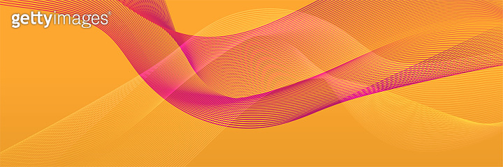 Abstract orange red wave flowing banner background design. Vector ...