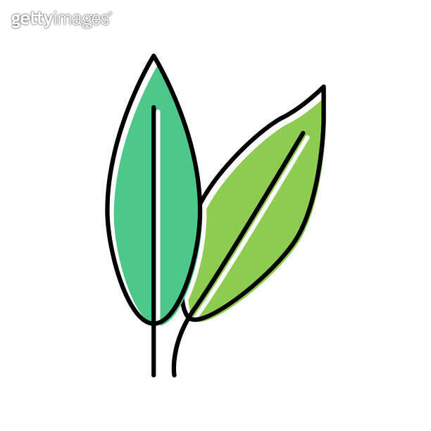 cherry leaf color icon vector illustration (1417403458) 일러스트, 무료 일러스트 ...
