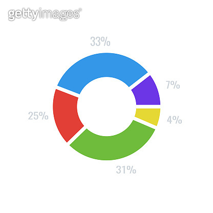 Abstract colourful circle financial chart. Business concept. Vector ...
