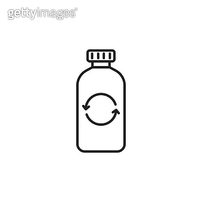 Recycle waste with plastic bottle icon. Save environment. High quality ...