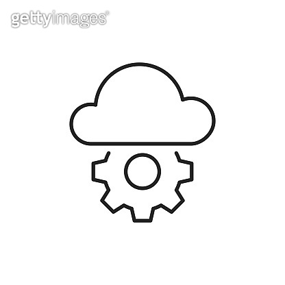 Cloud setup icon. High quality black vector illustration. 이미지 ...