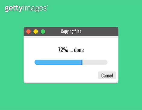 Progress bar of file copying template. Vector illustration. (1388590646 ...