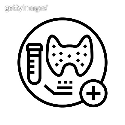 thyroid function tests health check line icon vector illustration 이미지 ...