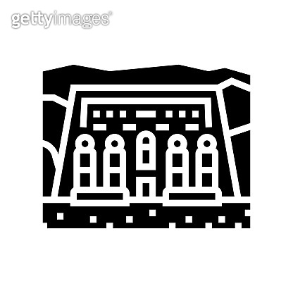 ancient egypt abu simbel glyph icon vector illustration 이미지 (1387482215 ...