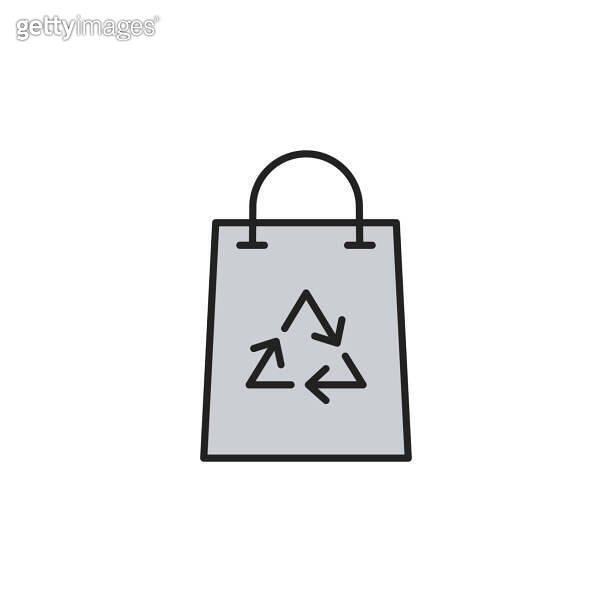 Recycle Bag Icon. High quality coloured vector illustration. 이미지 ...
