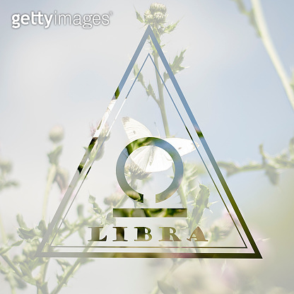 zodiac sign Libra in a triangle, the element of air in the horoscope ...