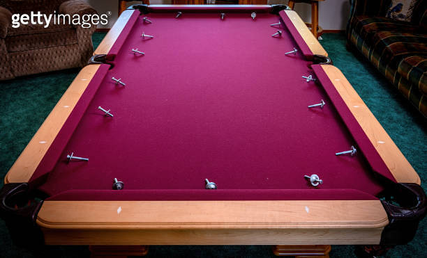 Home Pool Table disassembly with rail bults on the felt 이미지 (1412037997 ...