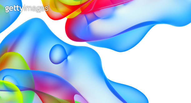 3d render of abstract art 3d background with surreal liquid substance ...