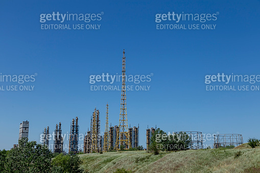 The heavy water factory, built during the communist period in Halanga ...