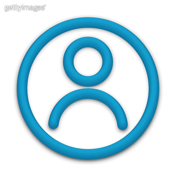 3d man icon people blue color Vector illustration 이미지 (1366991640) - 게티 ...