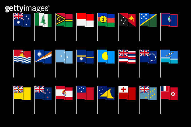 Flags of states and dependent territories of Australia and Oceania ...