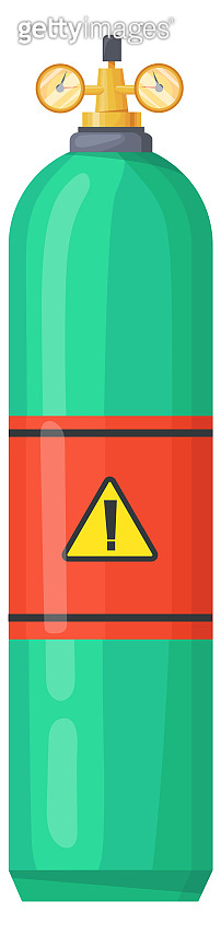 Chemical gas container. Dangerous fuel tank cartoon icon 이미지 ...