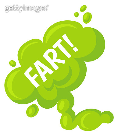 Bad smell cloud. Green fart cartoon sticker 이미지 (1446551716) - 게티이미지뱅크