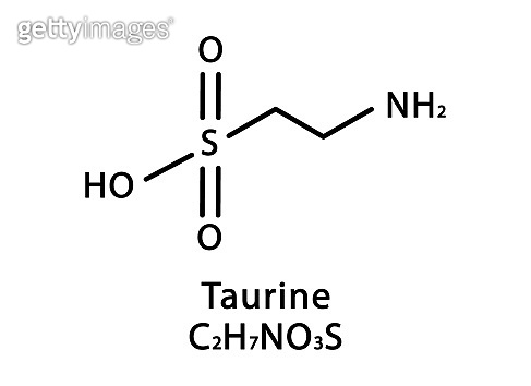 Taurine molecular structure. Taurine skeletal chemical formula ...