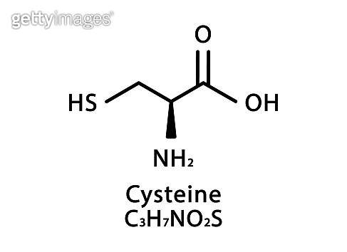 Cysteine molecular structure. Cysteine skeletal chemical formula ...