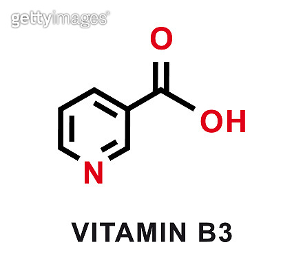 Vitamin B3 chemical formula. Vitamin B3 chemical molecular structure ...