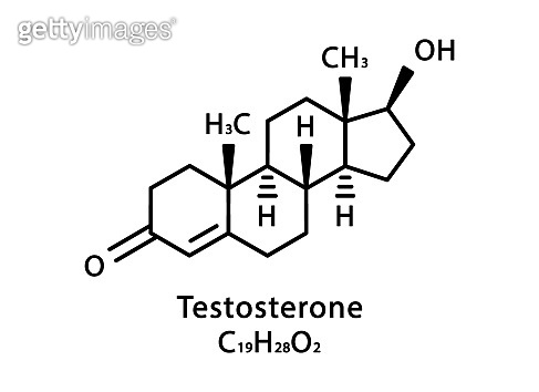 Testosterone molecular structure. Testosterone skeletal chemical ...