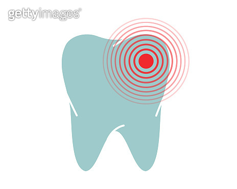 Human tooth pain symbol. Tooth ache icon. Vector illustration. Human ...