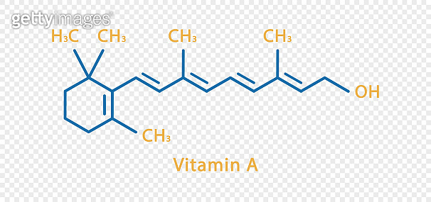 Vitamin A chemical formula. Vitamin A structural chemical formula ...