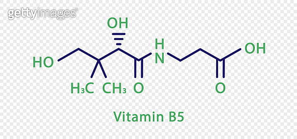 Vitamin B5 chemical formula. Vitamin B5 structural chemical formula ...