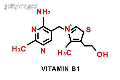 Vitamin B1 chemical formula. Vitamin B1 chemical molecular structure ...