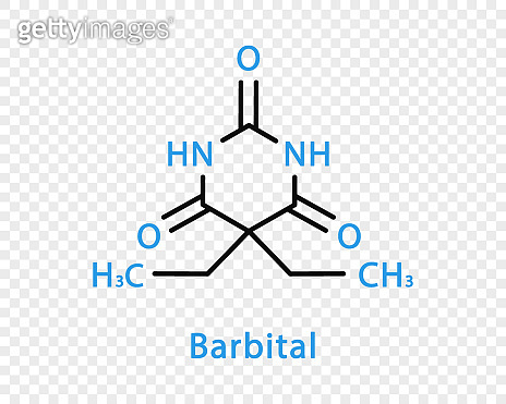 Barbital chemical formula. Barbital structural chemical formula ...