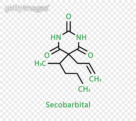 Secobarbital chemical formula. Secobarbital structural chemical formula ...