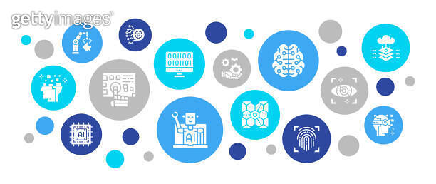 Artificial Intelligence flat vector illustration. Robotics, Chatbot ...