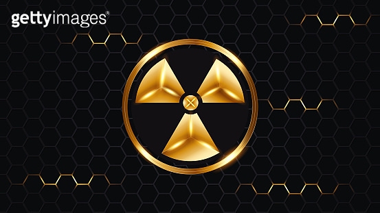 nuclear atomic bomb. black abstract luxury metal background with ...