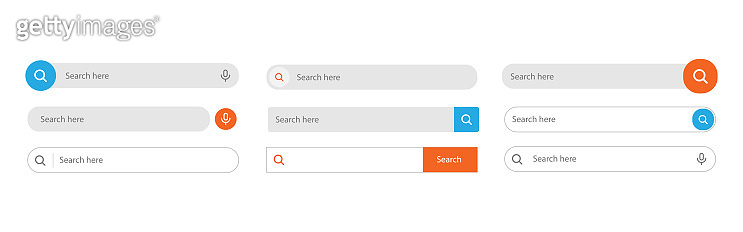 Search bar for ui design elements vector (1405754419) - 게티이미지뱅크