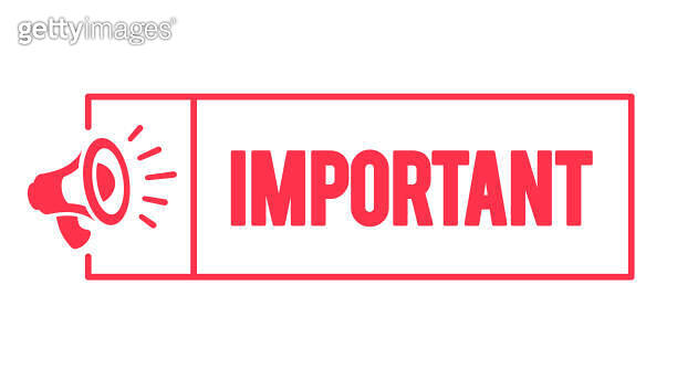 Vector Illustration Important Sign With Speaker (1384275953) 일러스트, 무료 ...