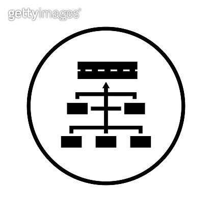 Hierarchy, road map icon. Black vector Illustration. (1405004187) - 게티이미지뱅크