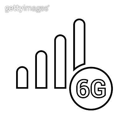 6g cellular, mobile, network, wireless outline icon. Line art vector. 이미지 (1405200787) - 게티이미지뱅크