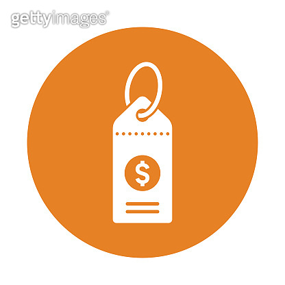 Dollar, money, tag icon. Orange color vector EPS. 이미지 (1417060245) - 게티 ...