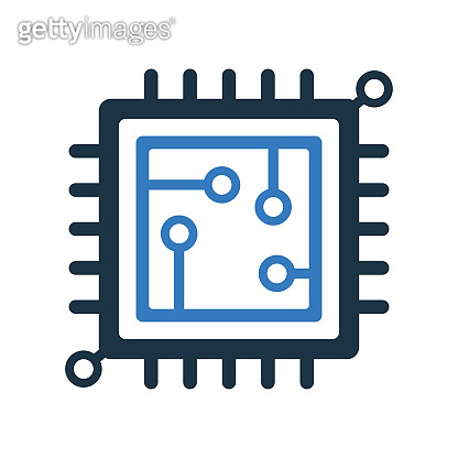 Chip, circuit, microchip, processor icon. Simple editable vector ...