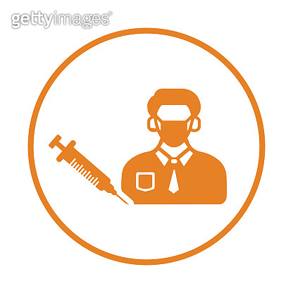 Health, healthcare, injection icon. Orange color vector EPS. 이미지 ...