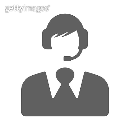 Customer Support Icon. Gray vector graphics. (1387191504) 일러스트, 무료 일러스트 ...