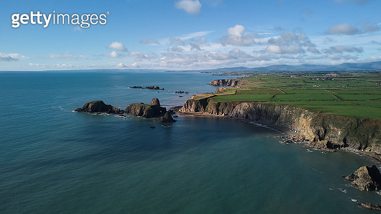 Larga cliffs of Cooper Coast of Waterford Ireland. Garrarus beach in ...