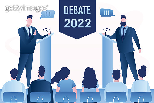 Open debates 2022 before vote. Leaders of political parties conducting ...