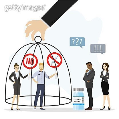 People protesting against mandatory vaccination against coronavirus ...