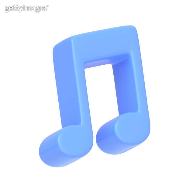 Music blue note isolated on white background 이미지 (1435984002) - 게티이미지뱅크