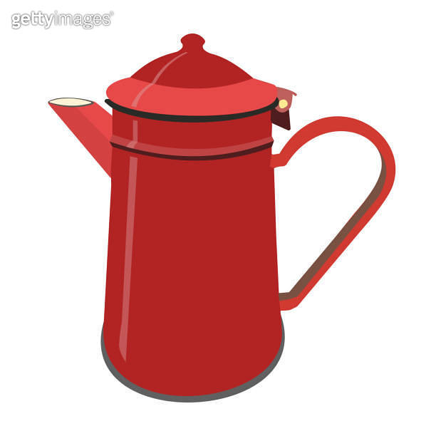 Red coffee jug 이미지 (1437720197) - 게티이미지뱅크
