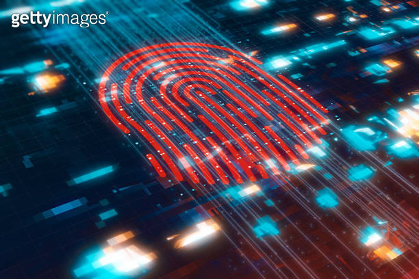 Digital fingerprint scanning verification process (1373274754) - 게티이미지뱅크