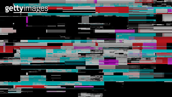 Hacked computer screen with glitch effect. Error templates with ...